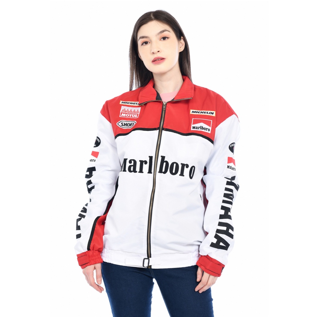 Jual Jaket Motor Pria Yamaha Racing Team Marllboro Top Racing Vintage ...