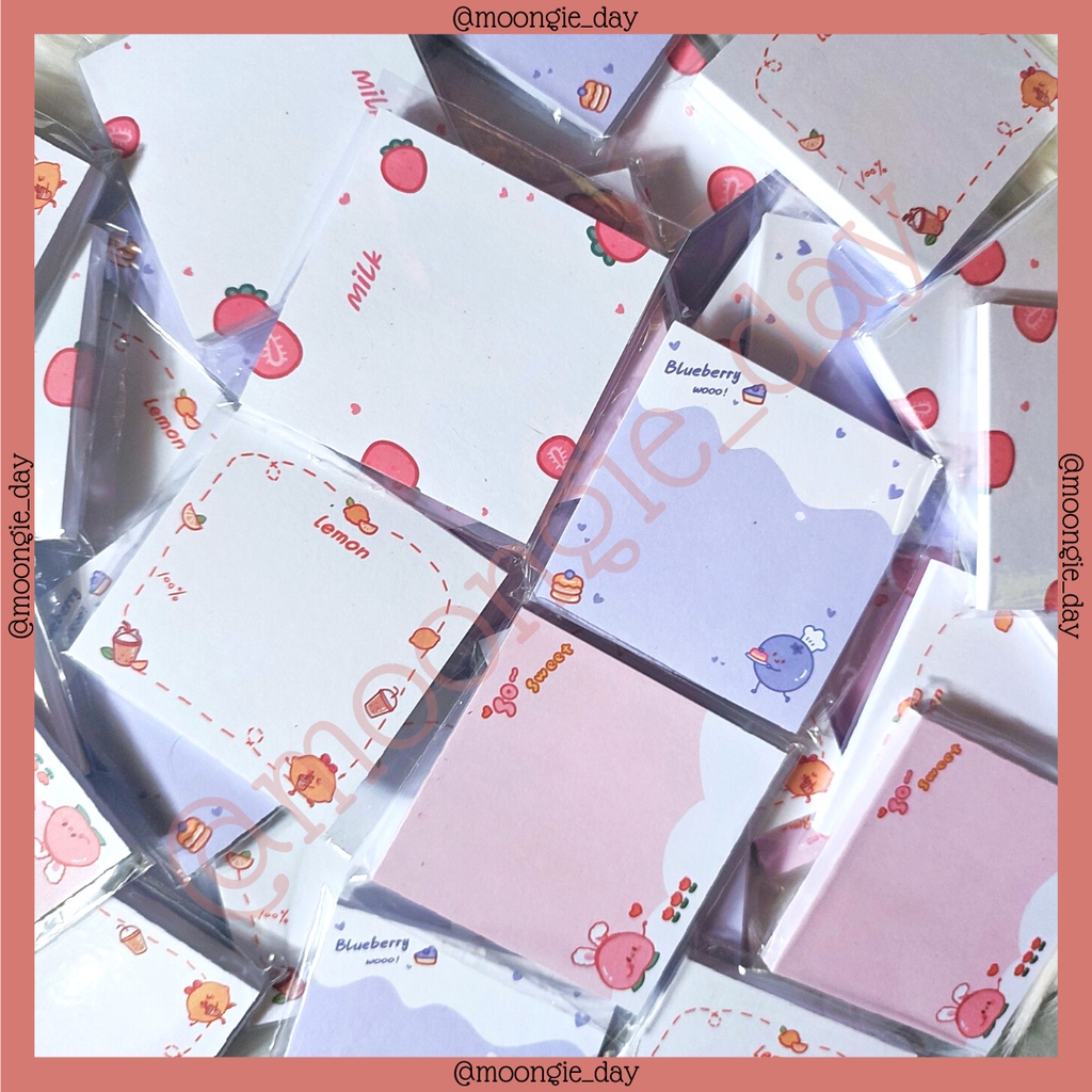 Jual 50 / 25 LEMBAR NOTE MEMO TEMA SO SWEET BULLET JURNAL LUCU MURAH ...