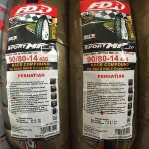 Jual Paketan Ban FDR Tubeless 90/80-14 dan 90/80-14 MP76 MP 76 Racing ...