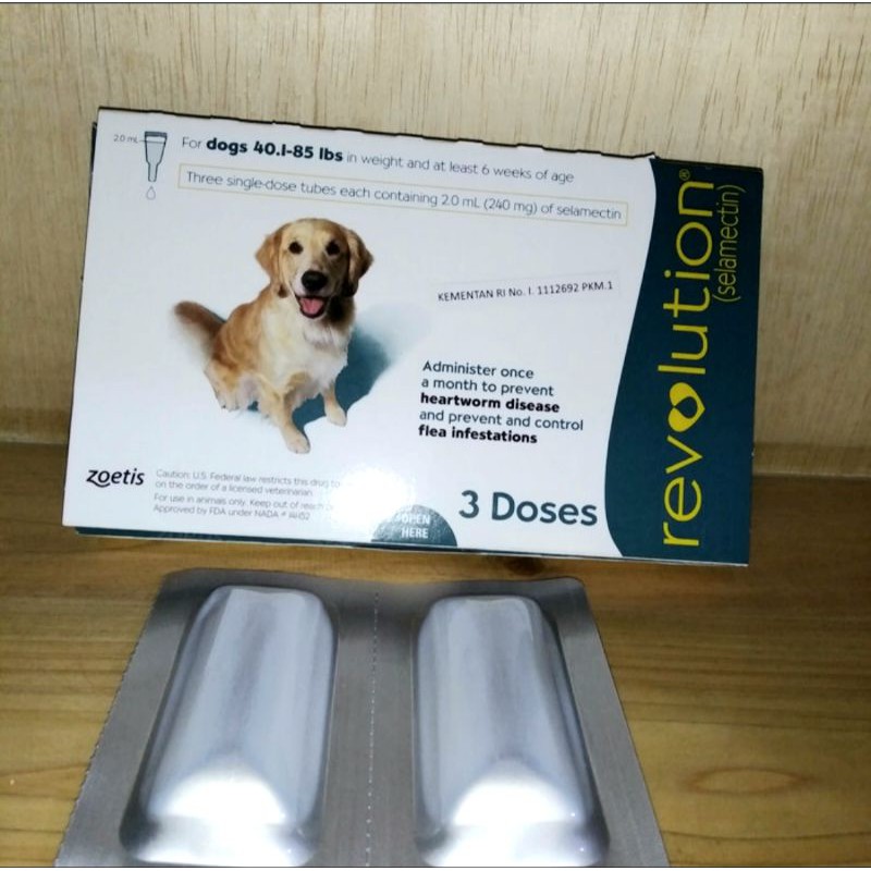 Jual Obat kutu Anjing REVOLUTION Dog 1 tube | Shopee Indonesia