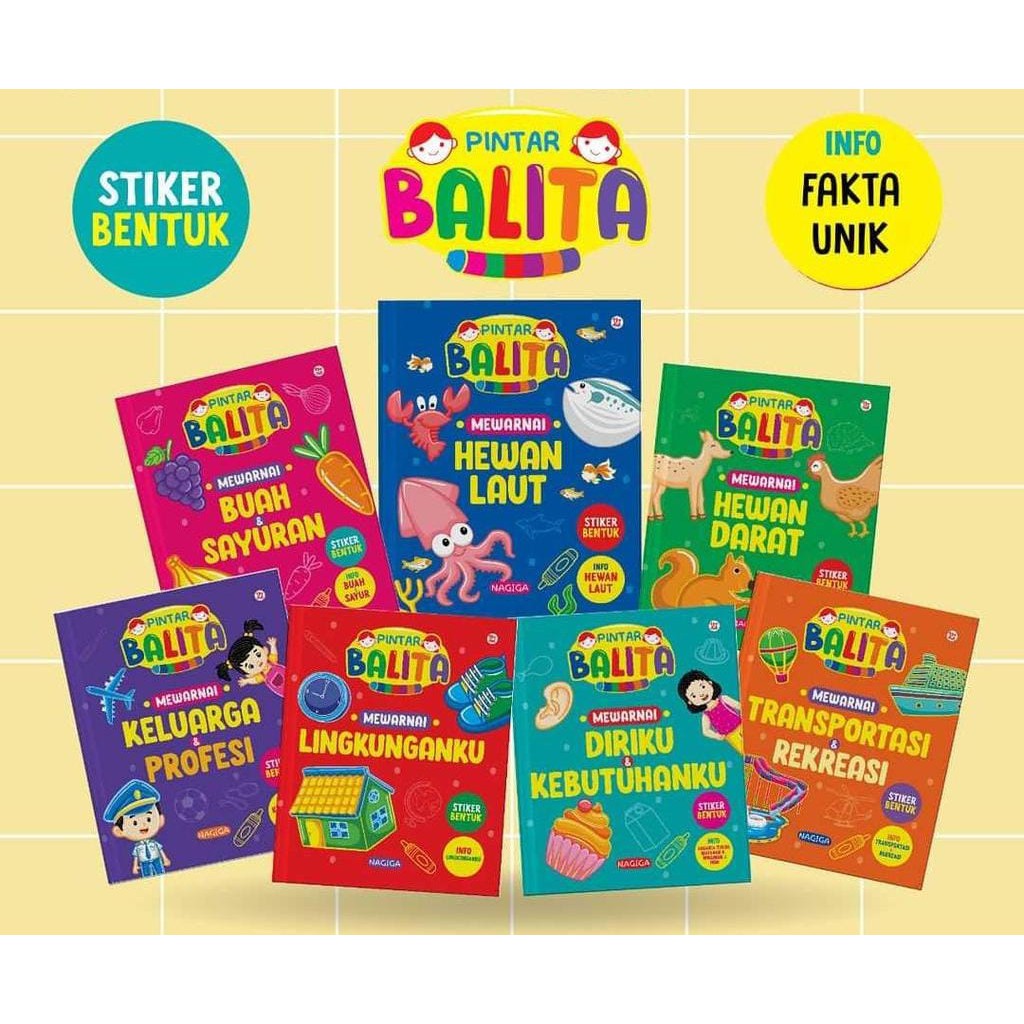 Jual Buku Stiker Balita Buku Balita Pintar Balita Mewarnai | Shopee ...