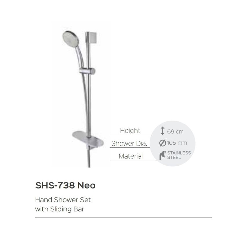 Jual Hand Shower Tiang Wasser SHS-738 NEO / Shower Tiang Mandi Wasser ...