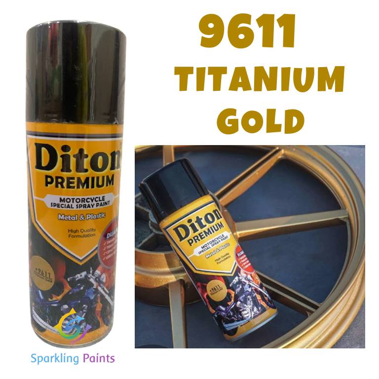 Jual Pilox Diton Premium 9611 Titanium Gold 400ml Cat Pilok Pylox Emas ...