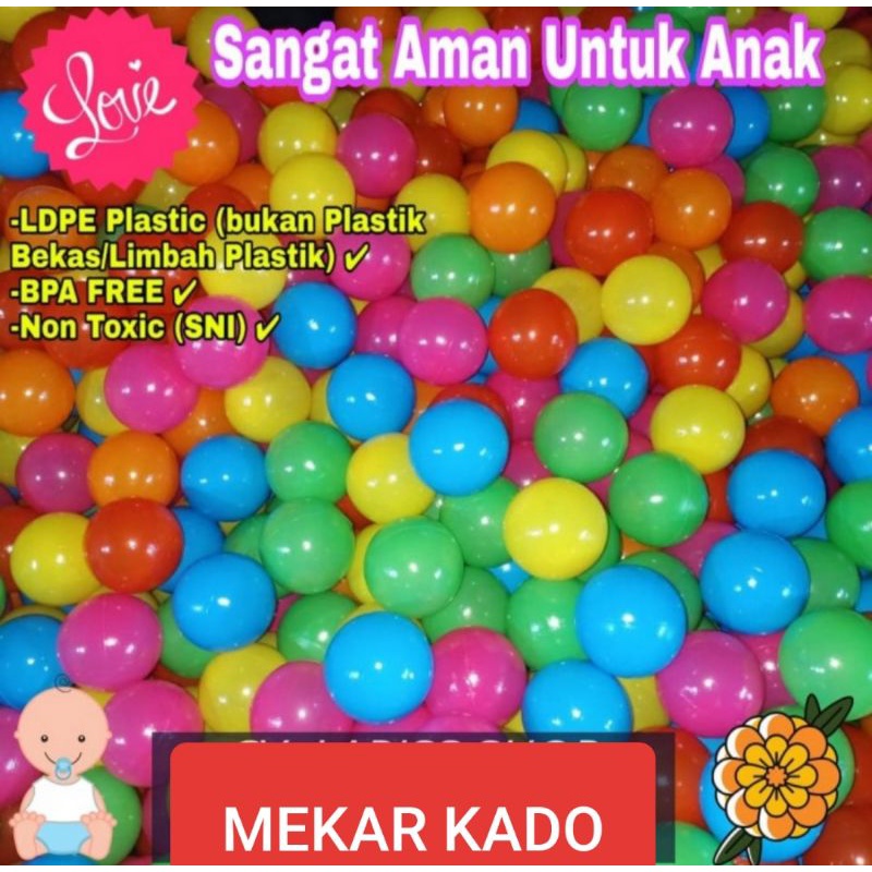 Jual Mandi Bola Anak isi 25 dan 50 pcs / warna-warni rainbow mandi bola ...