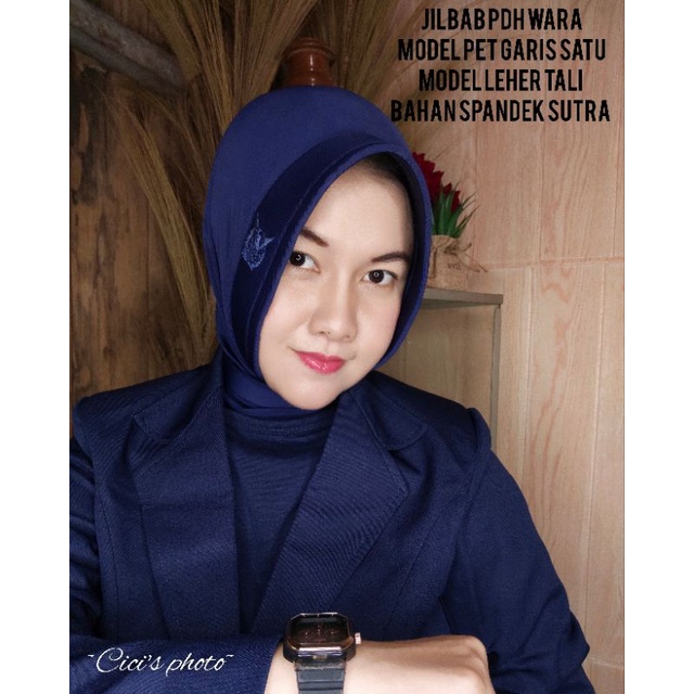 Jual JILBAB DINAS PDH WARA LOGO PREMIUM ( Pet kecil ) | Shopee Indonesia