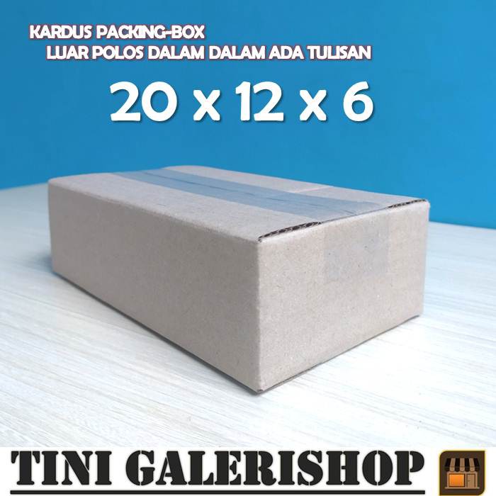 Jual Kardus Packing Box Uk.20x12x6 cm Luar Polos Dalam Ada Tulisan ...