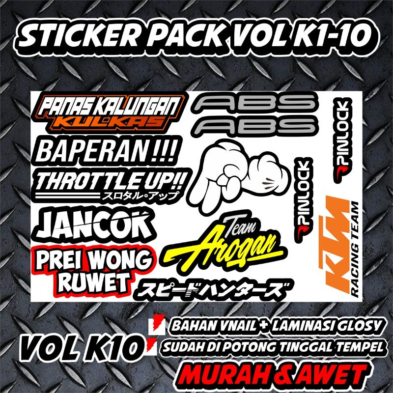 Jual STICKER PACK RACING MOTOR BALAP MURAH LAMINASI GLOSY SUDAH CUTING ...