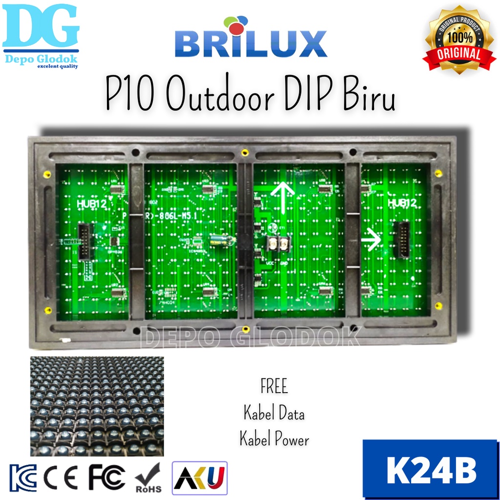 Jual LED PANEL MODULE P10 OUTDOOR BIRU DIP MURAH MERIAH BERGARANSI ...