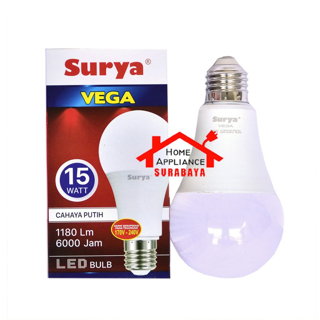 Jual Lampu LED Bulb Surya Vega 15W 15 Watt - Cahaya Putih | Shopee Indonesia