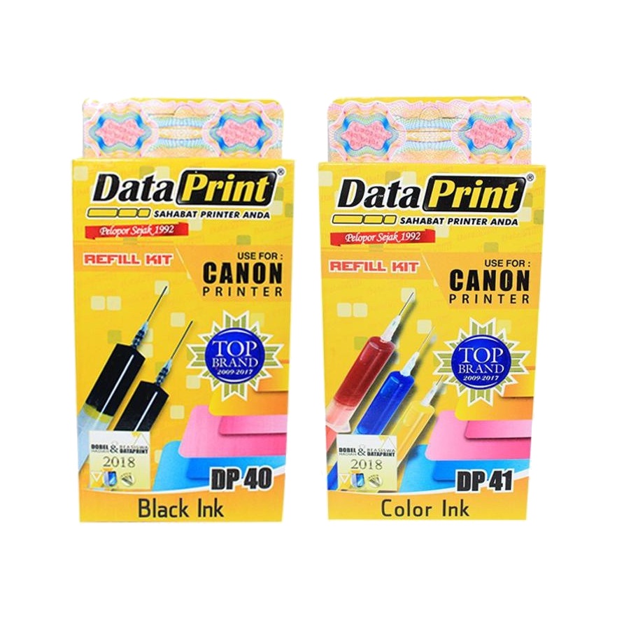 Jual TINTA SUNTIK DATAPRINT REFILL CANON DP40 BLACK DAN DP41 COLOR DATA ...