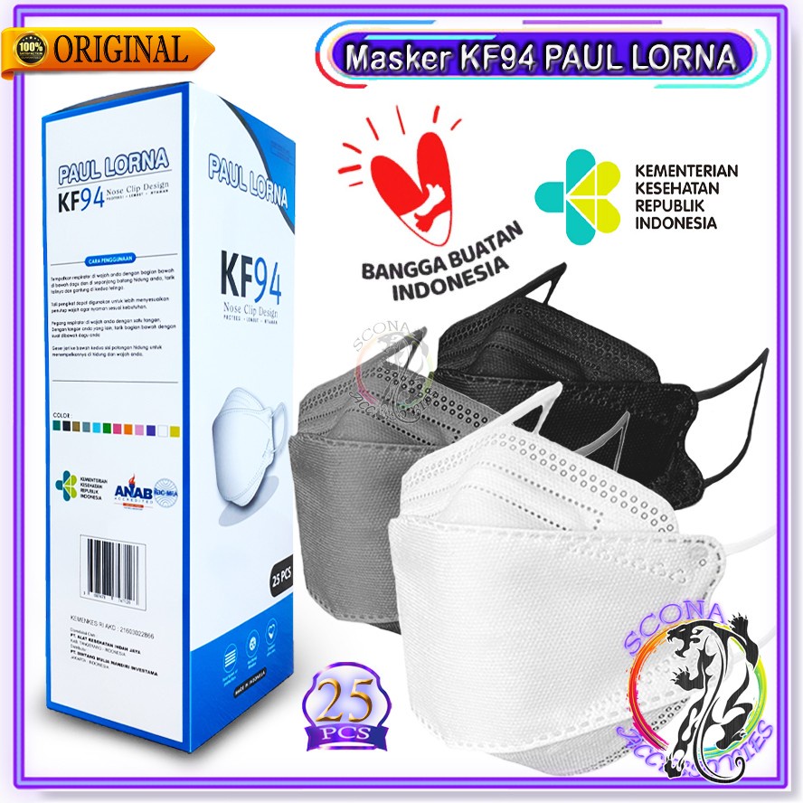 Jual Isi 25 Pcs Masker KF94 Premium [ PAUL LORNA ] Kemenkes AKD ...