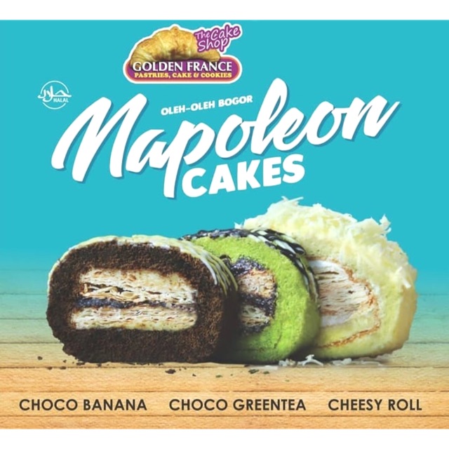 Jual Napoleon Choco dan Cheese Cake Oleh oleh khas asli Bogor dari Lapis Talas Golden France ...