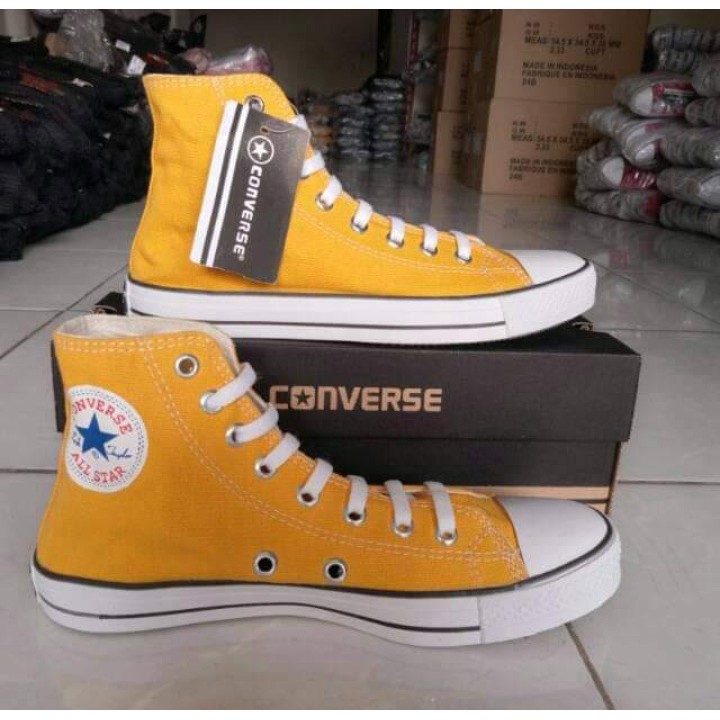 Jual Sepatu Converse Classic Panjang (Kuning) | Shopee Indonesia