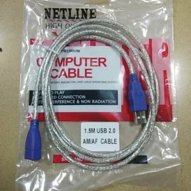 Jual Netline Kabel USB Extension 1,5Meter | Shopee Indonesia