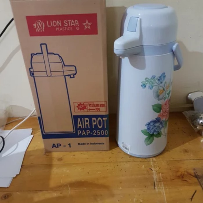 Jual Termos Air Pot Air Panas Pencet Vacuum 2.5L Lion Star ( PAP - 2500 ) | Shopee Indonesia