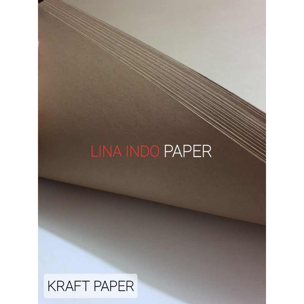 Jual Kertas Kraft Liner 350 gr uk. 90x120 cm | Brown Paper Craft ...