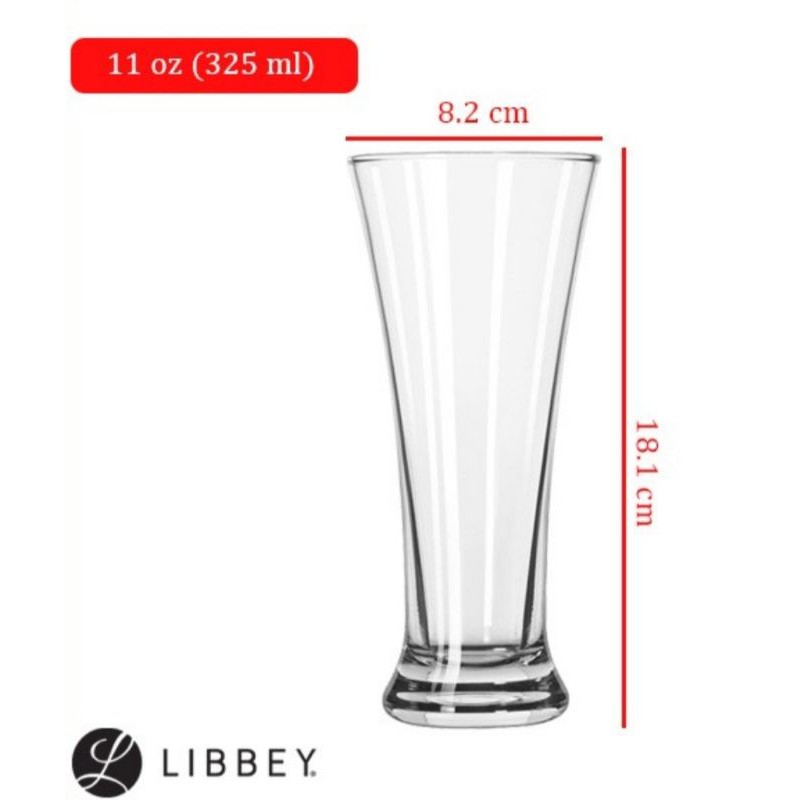 Jual Pilsner Glass 325ml/ Milkshake Glass/ Juice Glass/ Soft drink glass - LIBBEY 18 | Shopee ...