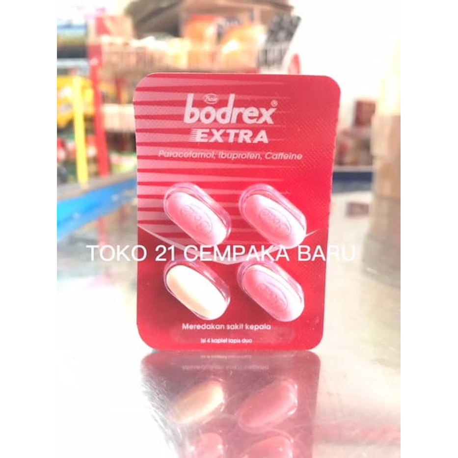 Jual Obat BODREX EXTRA 1 STRIP @ 4 KAPLET | Sakit Kepala Nyeri Demam ...