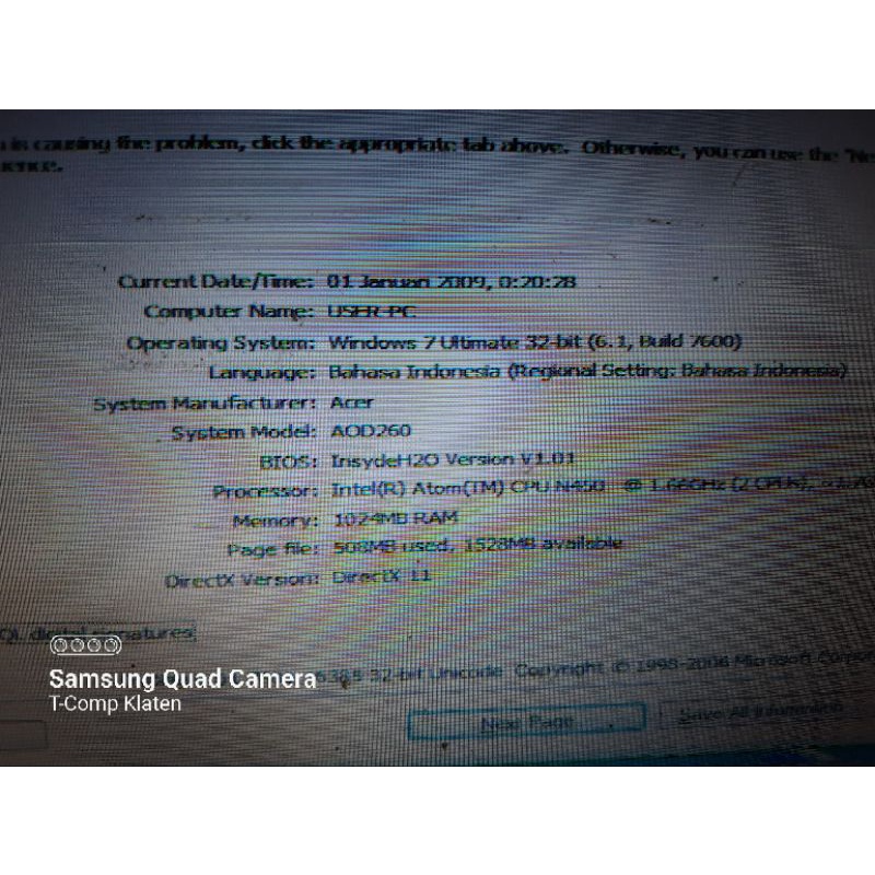 Jual Motherboard Acer Aspire ONE D260 NORMAL TESTED WINDOWS (MOBO ONLY ...