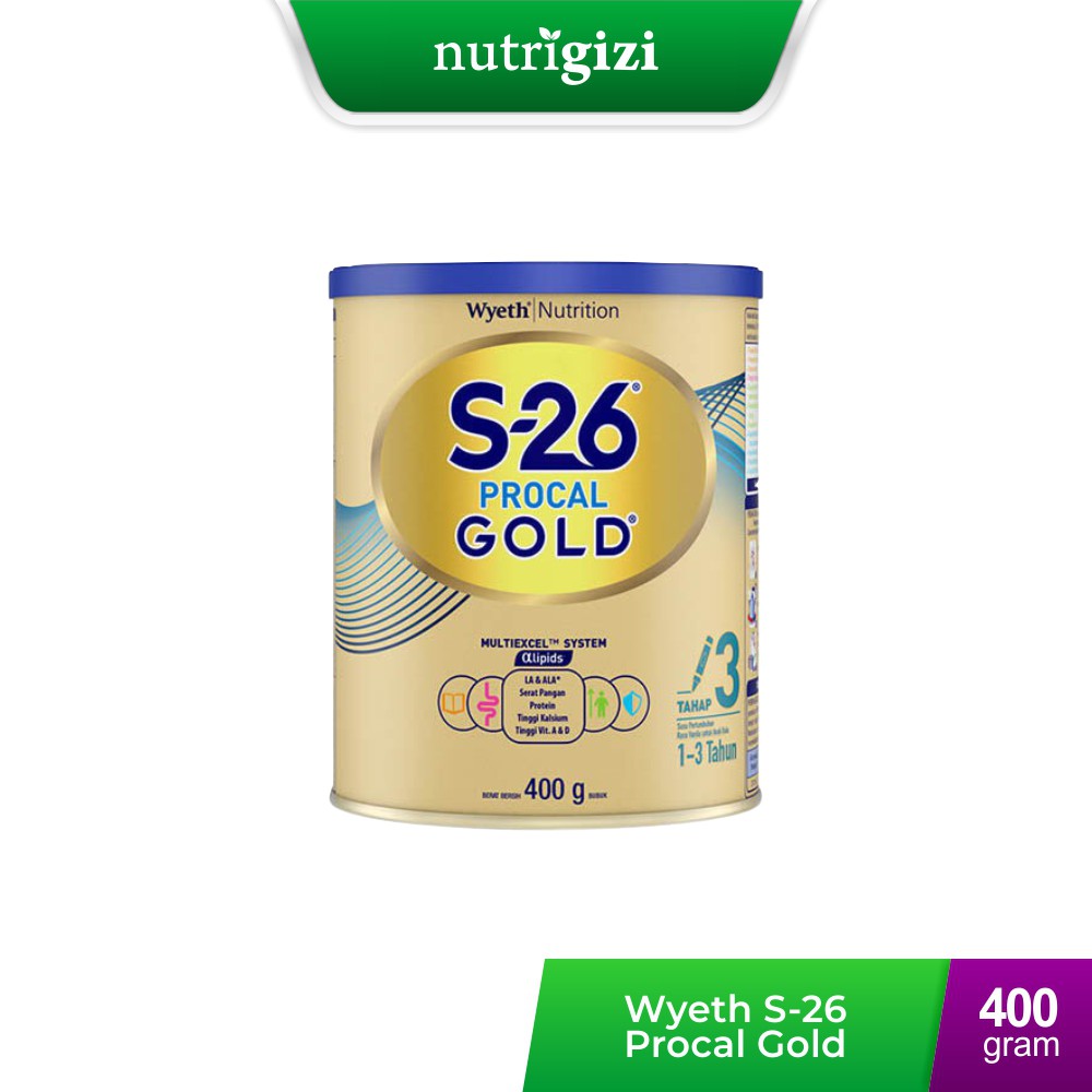 Jual Nutrigizi | Wyeth S-26 Procal Gold 3 Susu Formula Anak 1-3 Tahun ...