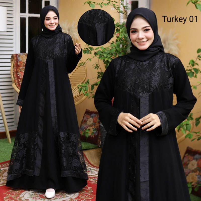 Jual GALLERY EXCLUSIVE ABAYA HITAM GAMIS TURKEY 01 CANTIK DEWASA ...
