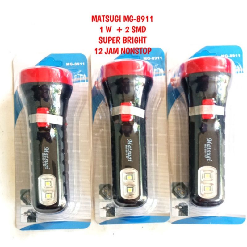 Jual Matsugi Senter charge MG 8911. senter genggam murah | Shopee Indonesia