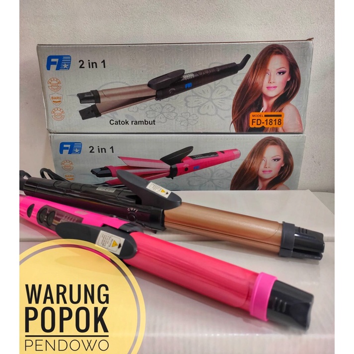 Jual Catok Rambut 2 in 1 lurus dan keriting | Shopee Indonesia
