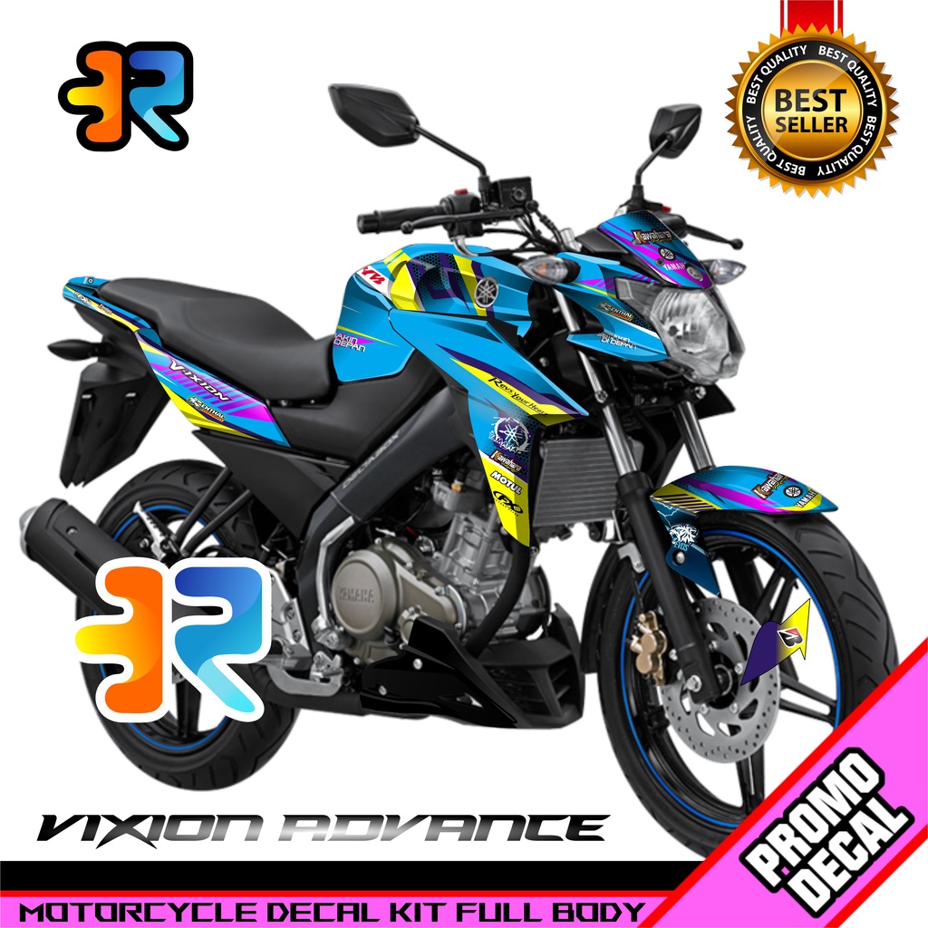 Jual Decal Motor Vixion Advance Desain Road Race Sticker Decal Full ...