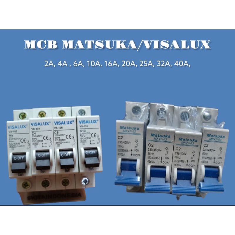 Jual MCB MATSUKA/VISALUX 1P | Shopee Indonesia