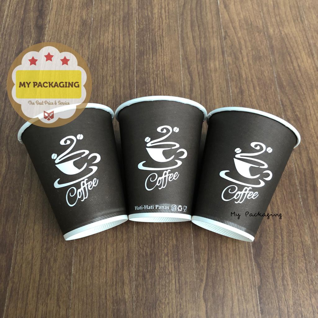 Jual Paper Cup 8oz / Gelas Kopi Kertas - MOTIF ( Tanpa Tutup ) isi 50pcs/pack | Shopee Indonesia