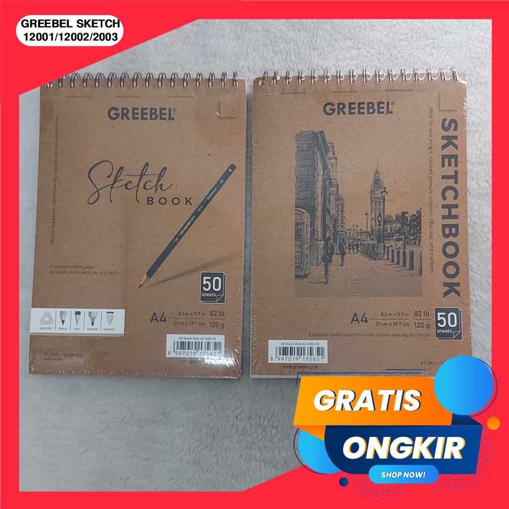 Jual Greebel Sketch Book A4 / Buku Ganbar A4/ 12001/12002/2003 | Shopee ...