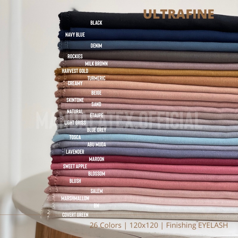 Jual ULTRAFINE VOAL TRYSPAN FINISHING EYELASH / HIJAB SEGIEMPAT 120x120 ...