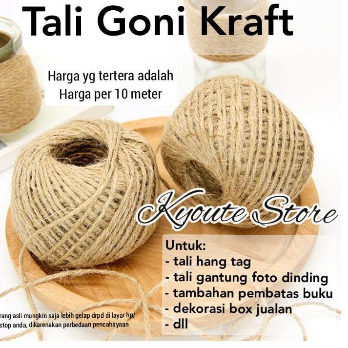 Jual [VIP] 10 Meter Tali Goni Kraft / Tali Craft for Hang Tag Foto ...