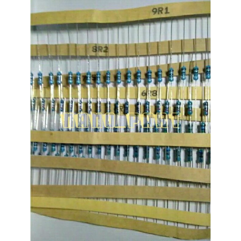 Jual 10pcs resistor 1/4 watt 6R2 6R8 7R5 8R2 9R1 metal film | Shopee ...