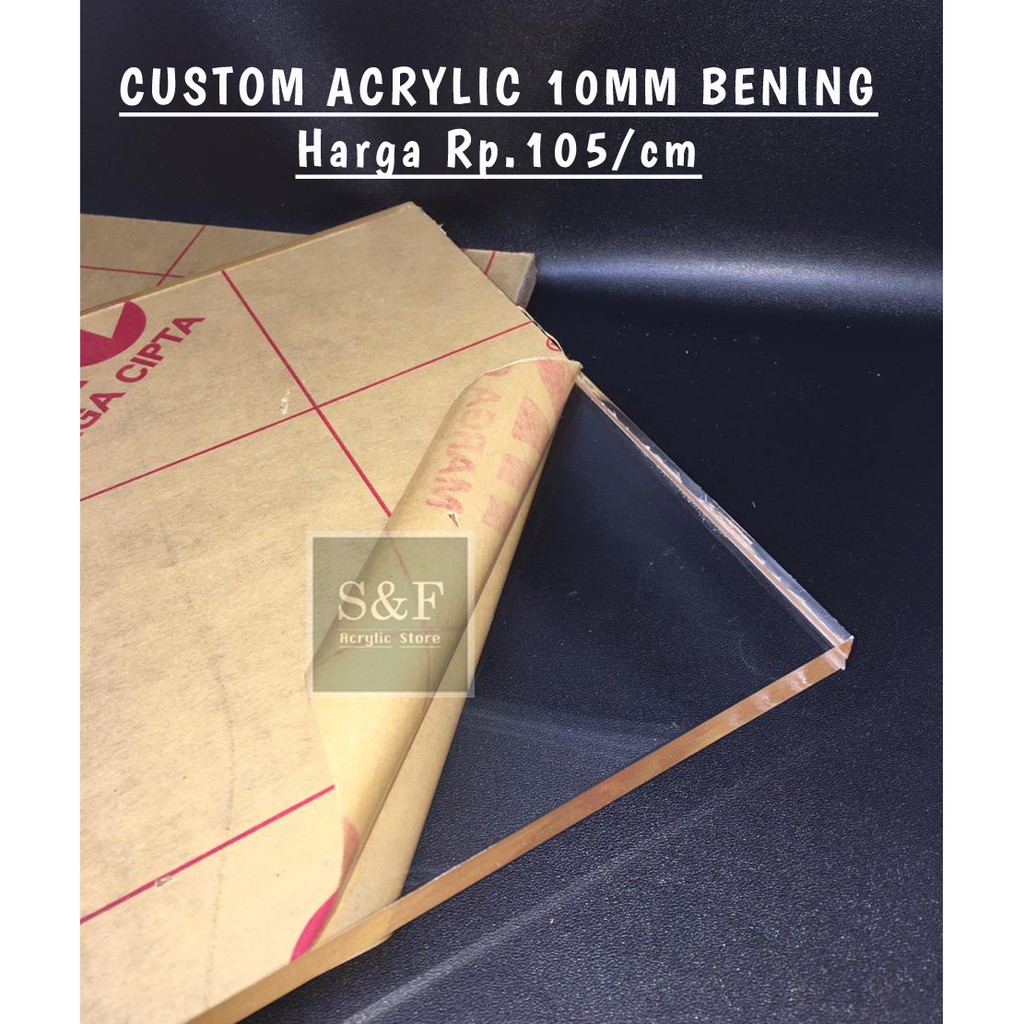 Jual AKRILIK 10MM BENING / UKURAN 20x20 /AKRILIK TRANSPARAN / KACA ...