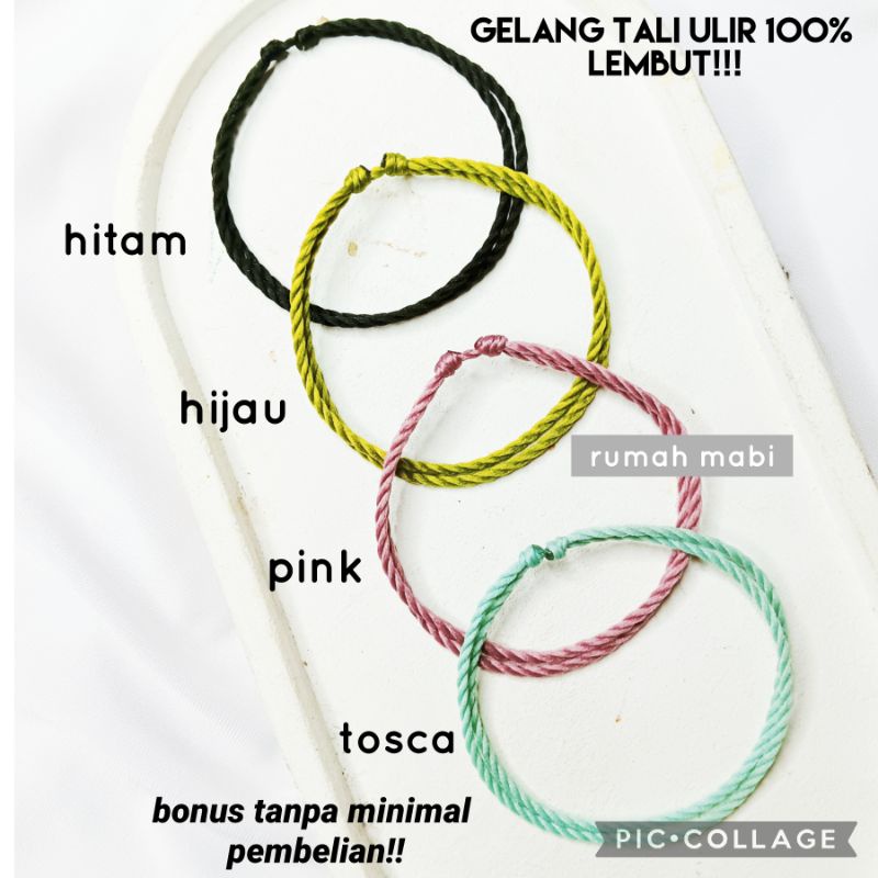 Jual Gelang tali rajut ulir bahan lembut kain | Shopee Indonesia