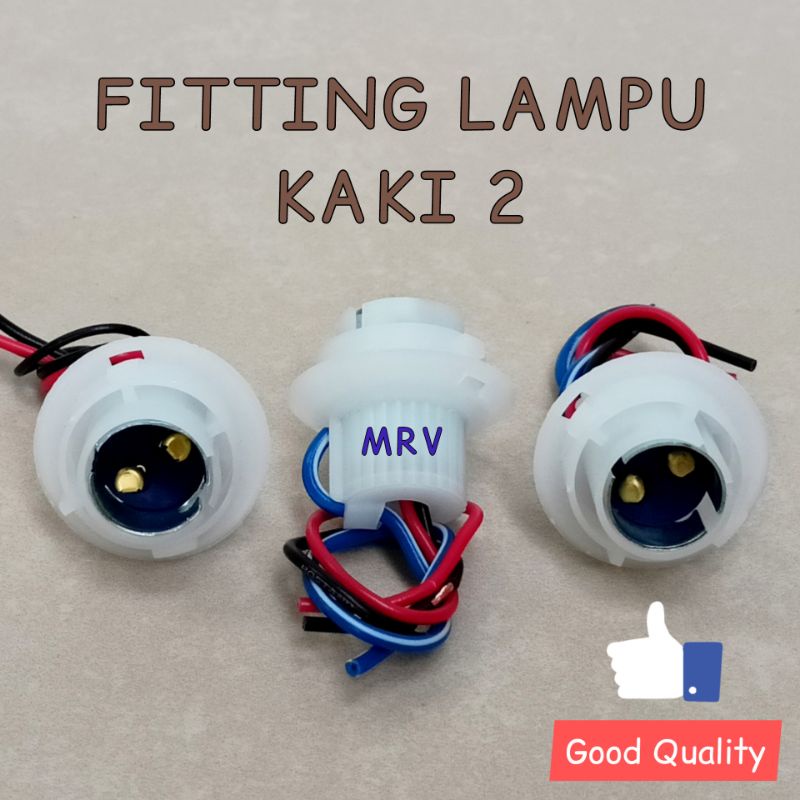 Jual Socket Lampu Kaki 2 / Fitting Bohlam Lampu Rem Sein Putar Kaki 2 ...