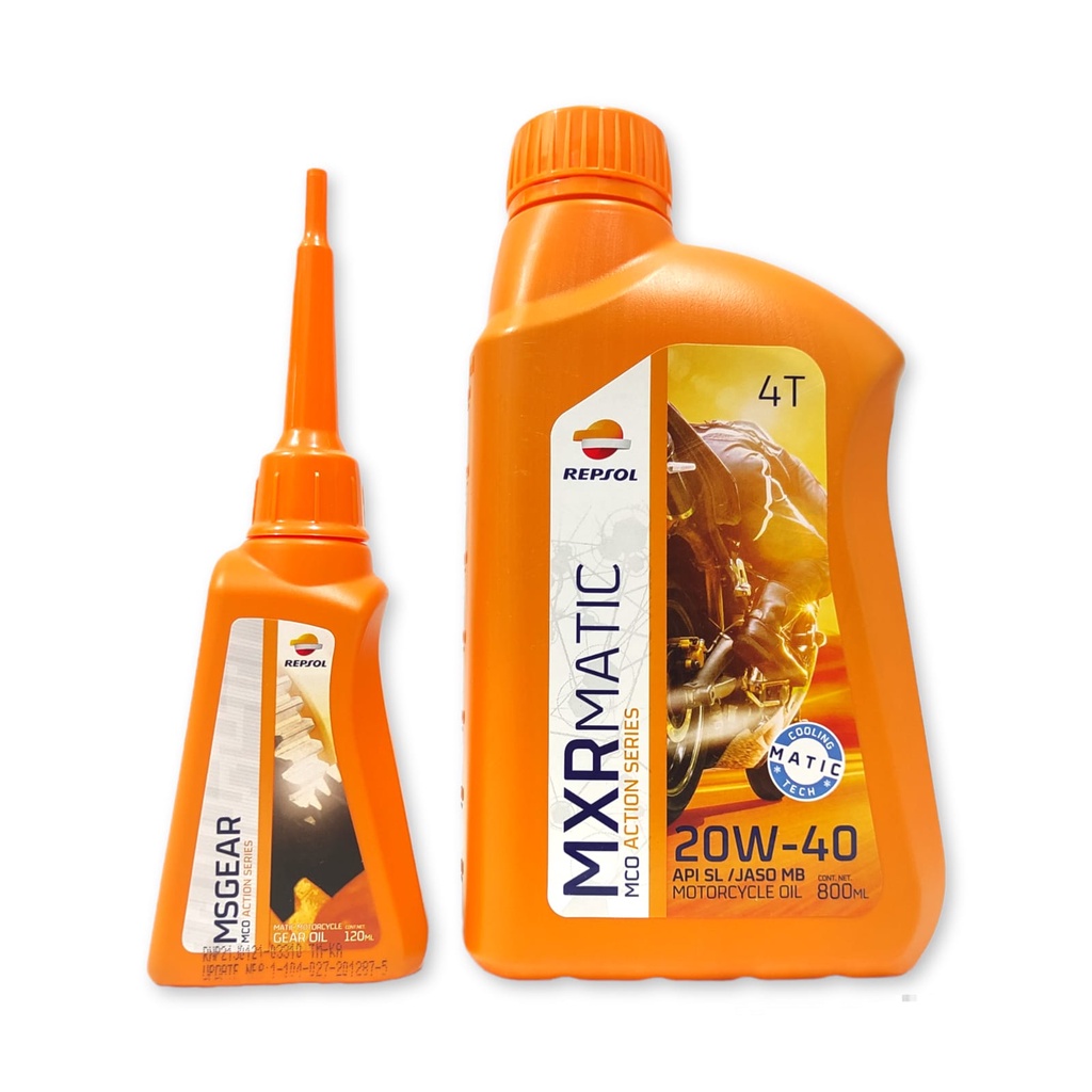 Jual PAKET OLI REPSOL MXR MATIC 20W40 800ML DAN 1 GARDAN 120ML MIO BEAT ...