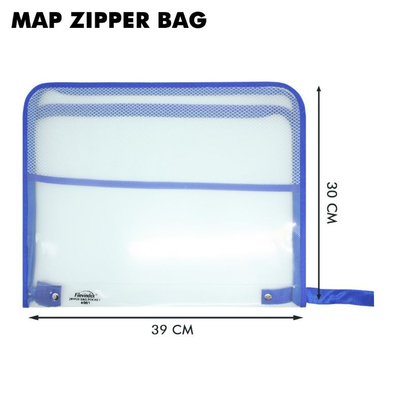 Jual MA-506-30 Goodlake - Map Zipper Bag Warna Biru / Blue | Shopee ...