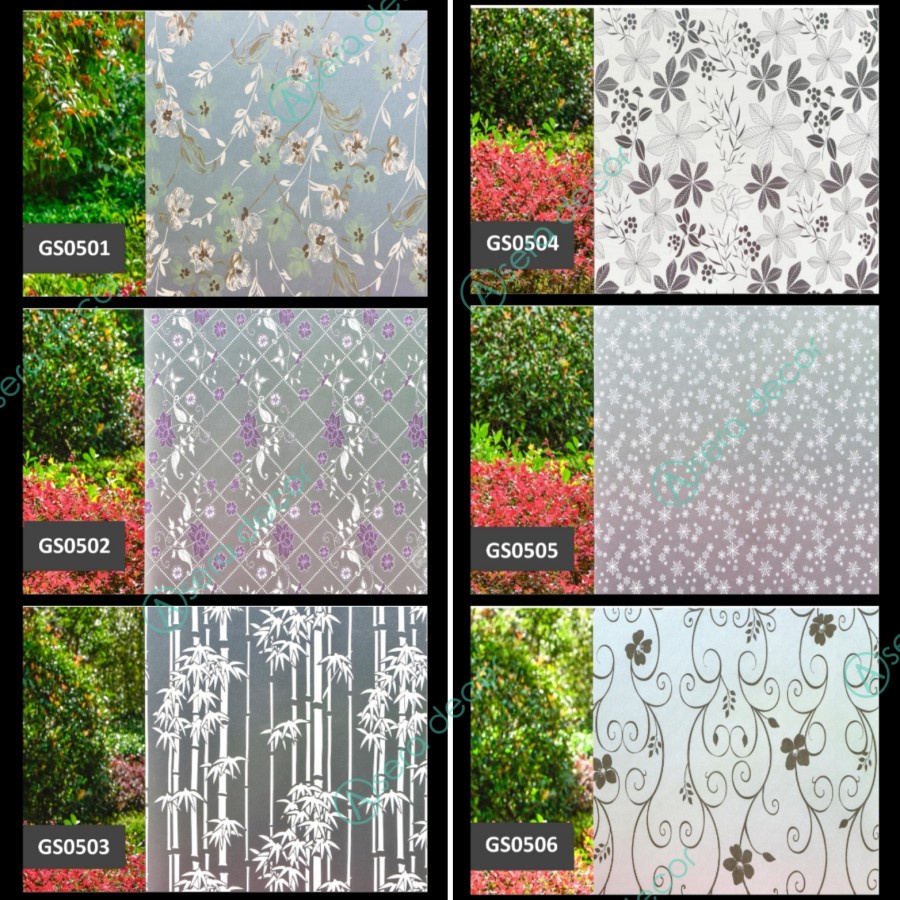 Jual STICKER KACA / STIKER KACA SANDBLAST ES MOTIF LEBAR 90 CM GLASS ...