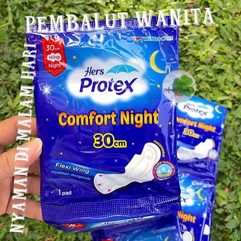 Jual Hers Protex Comfort Night 30 cm/EXTRA MAXI SACHET Pembalut Wanita ...