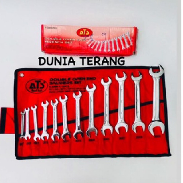 Jual Kunci Pas Set ATS 12 pc 6-32mm - Double Open End Wrench Set 6 ...