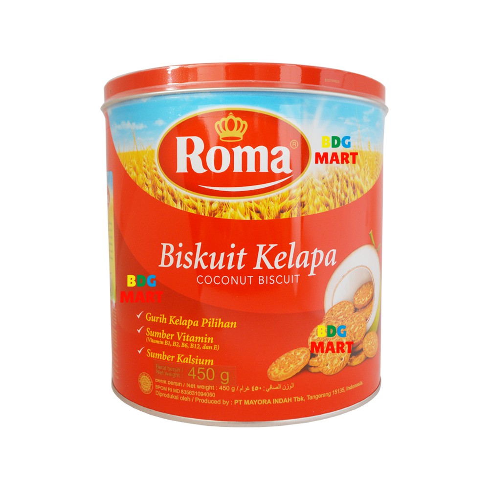 Jual Mayora Roma Biskuit Kelapa Kemasan Kaleng Biskuit Gurih Dari ...