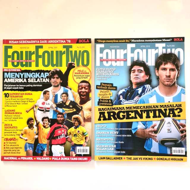 Jual Paket 2 majalah FourFourTwo edisi Argentina (Maradona, Messi ...