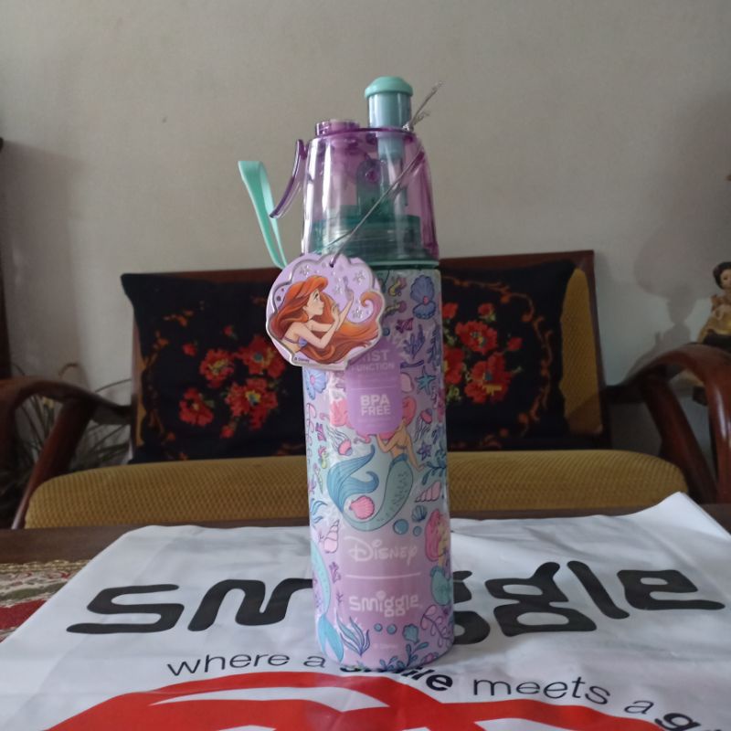 Jual Smiggle bottle steel spritz Disney Princess Ariel original ...