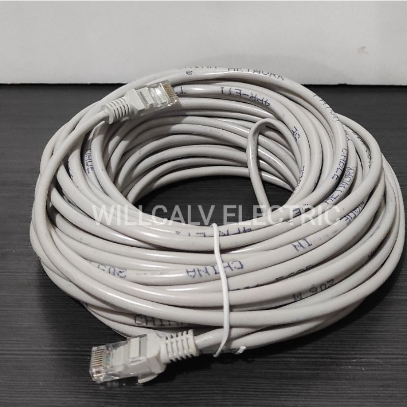 Jual KABEL LAN / KABEL LINE INTERNET 10M 15M 20M 25M 30M | Shopee Indonesia