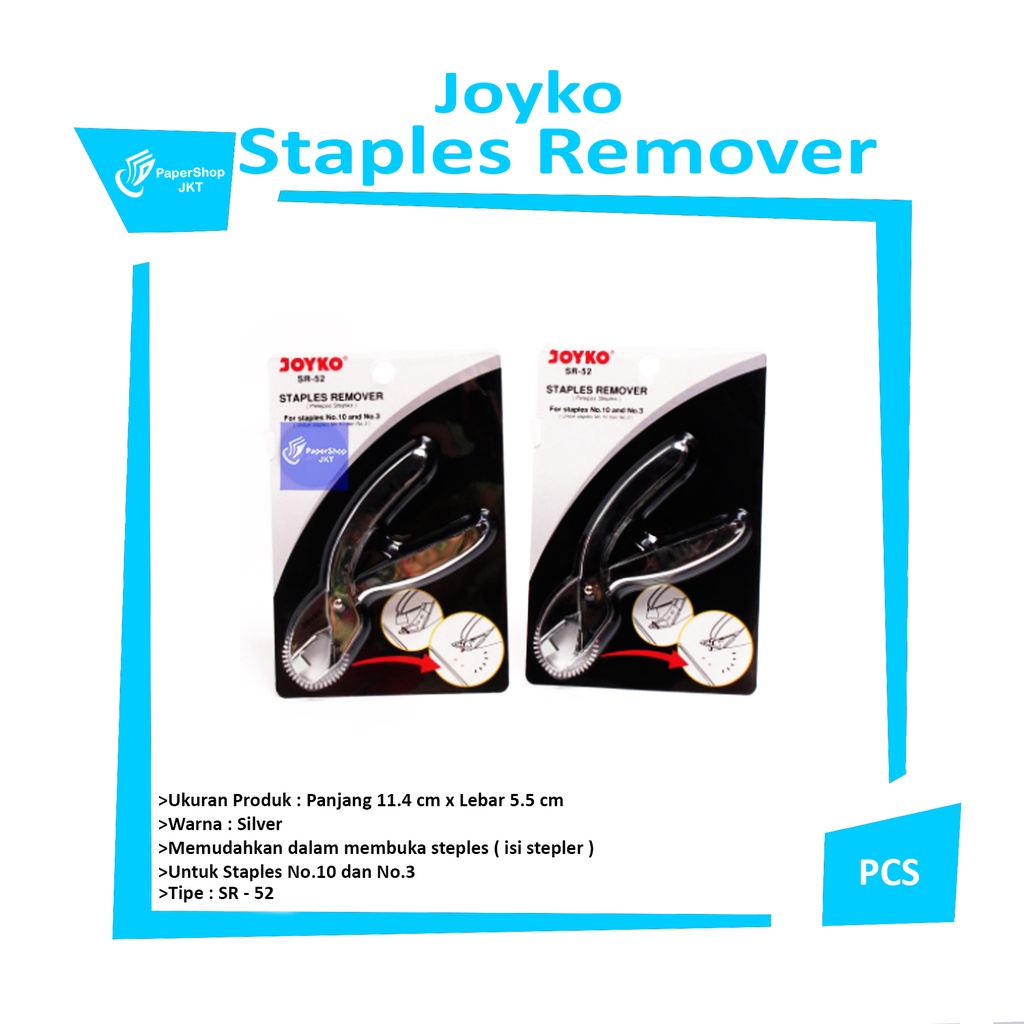 Jual JOYKO - Staples Remover SR-52 Pelepas Steples - Pcs | Shopee Indonesia