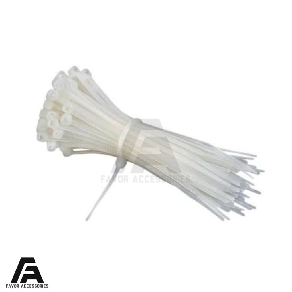 Jual Kabel Tis 15cm / Cable Ties Tie / Tali Alat Pengikat Putih 100 pcs ...