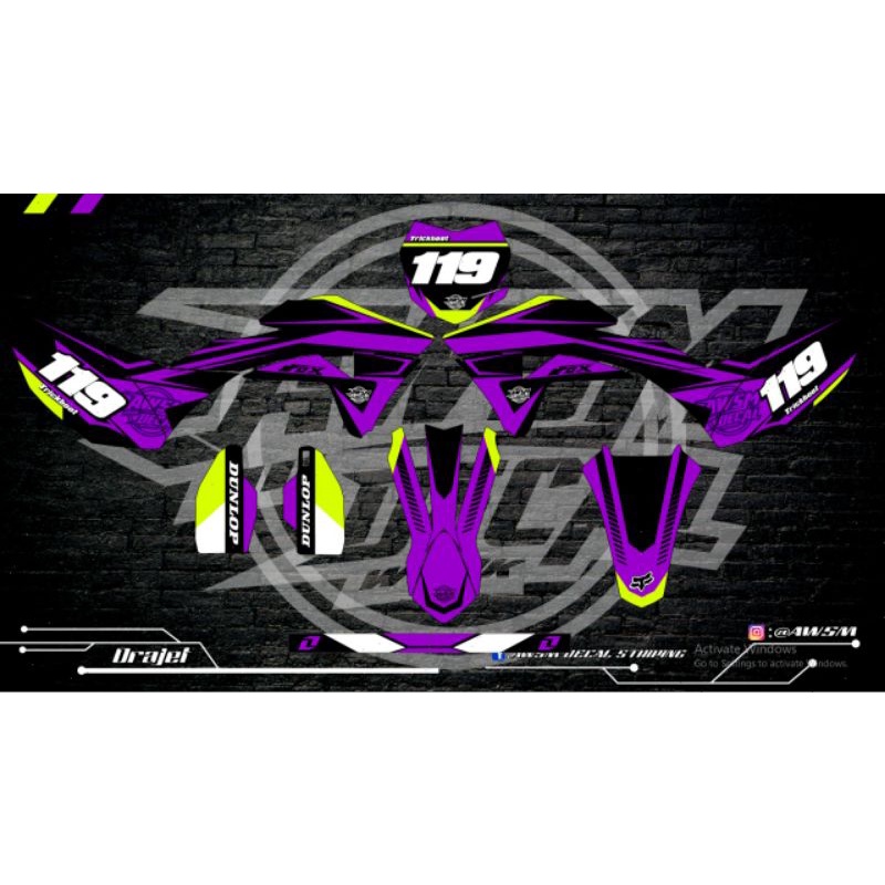 Jual DECAL GORDON UNGU CUSTOM FULL HOLOGRAM | Shopee Indonesia