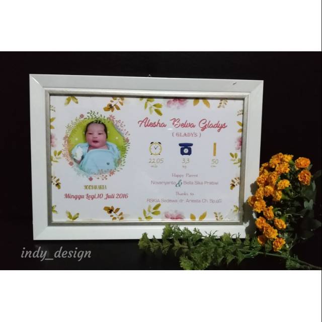 Jual Baby History / sertifikay bayi / sertifikat anak + pigura | Shopee ...